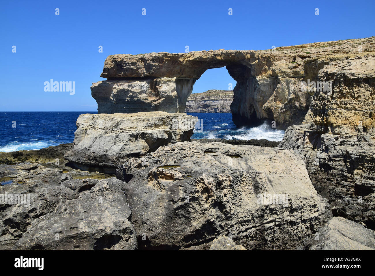 Azure Window, stone bridge, Gozo, Malta, Europe Stock Photo - Alamy