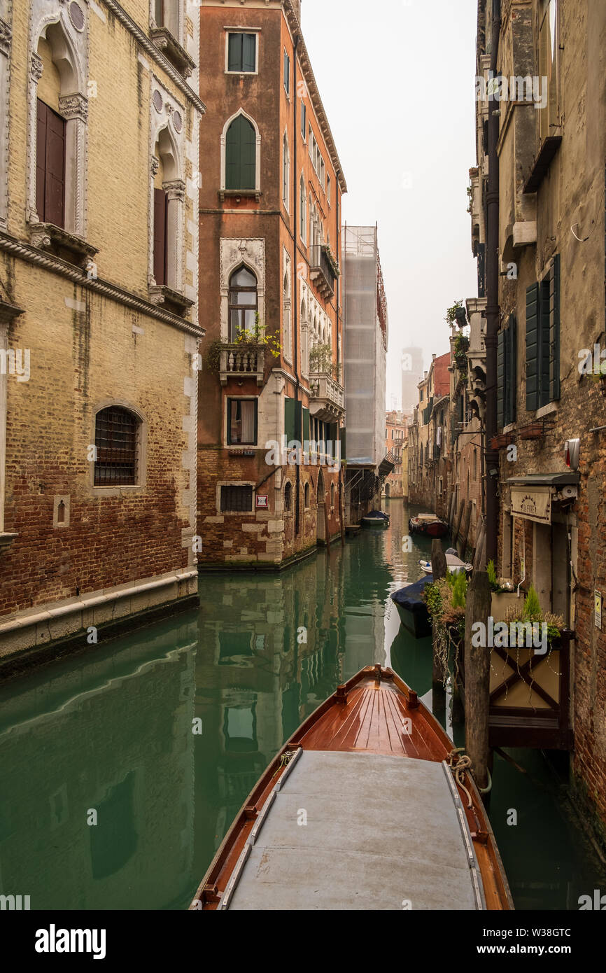 The beautiful city of Venice during a very humid and full of haze day ...