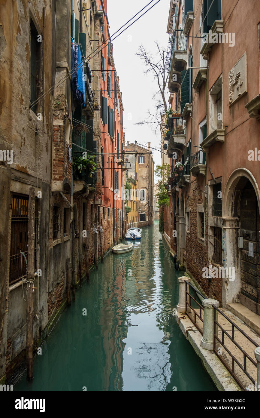 The beautiful city of Venice during a very humid and full of haze day ...