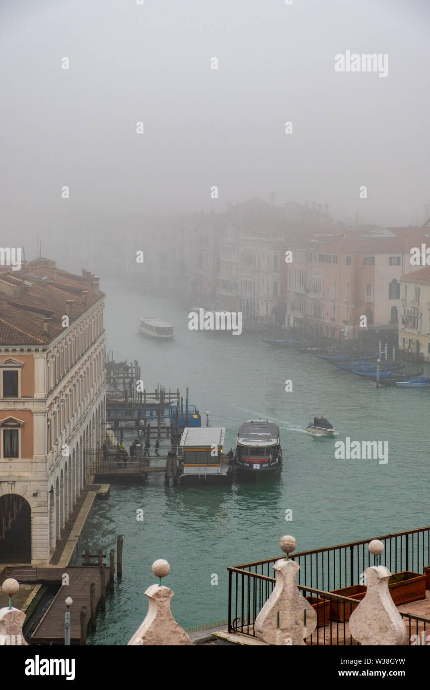 The beautiful city of Venice during a very humid and full of haze day ...