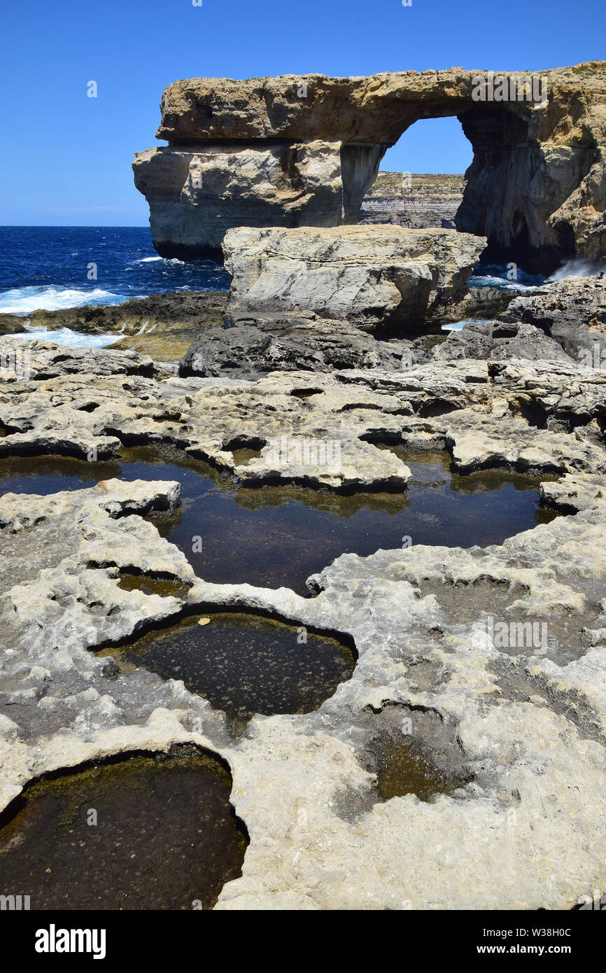 Azure Window, stone bridge, Gozo, Malta, Europe Stock Photo - Alamy