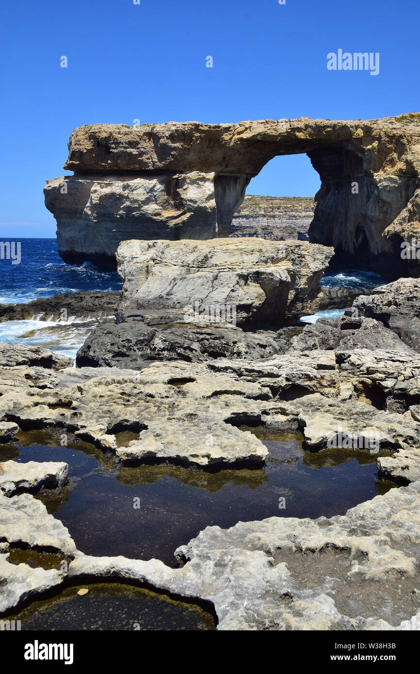 Azure Window, stone bridge, Gozo, Malta, Europe Stock Photo - Alamy