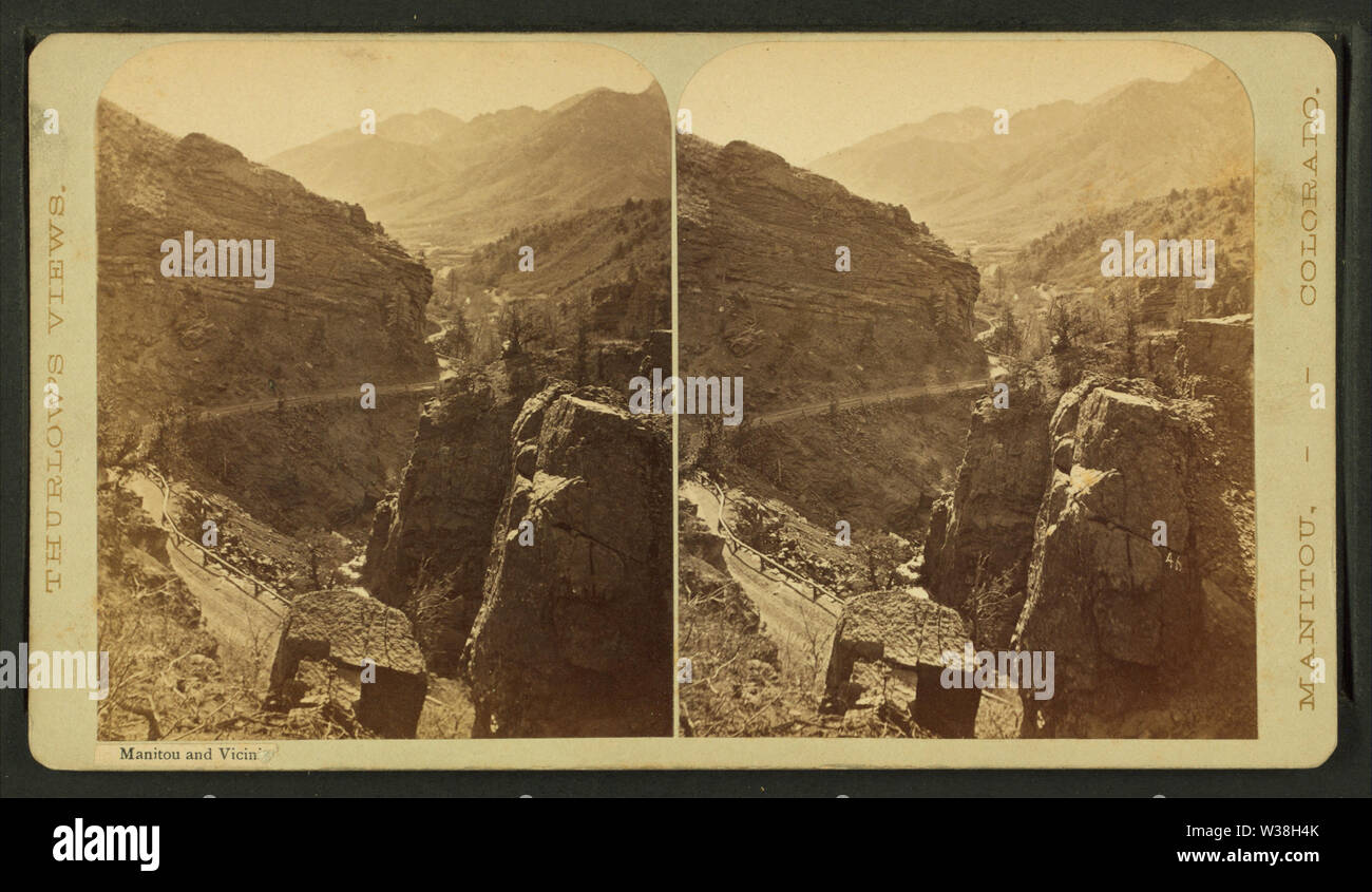 View of the road wending its way through the canyon, by Thurlow, J ...