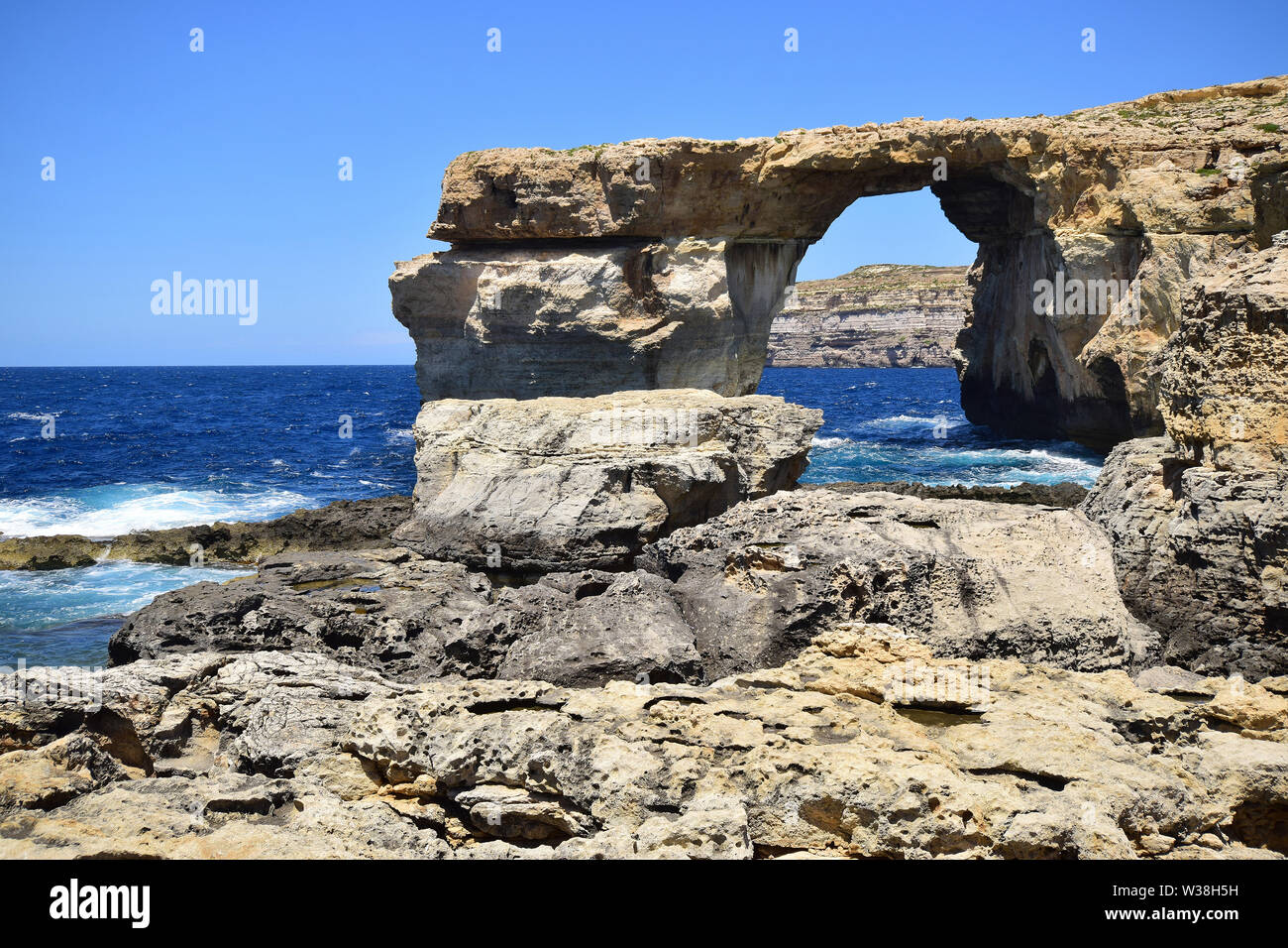 Azure Window, stone bridge, Gozo, Malta, Europe Stock Photo - Alamy