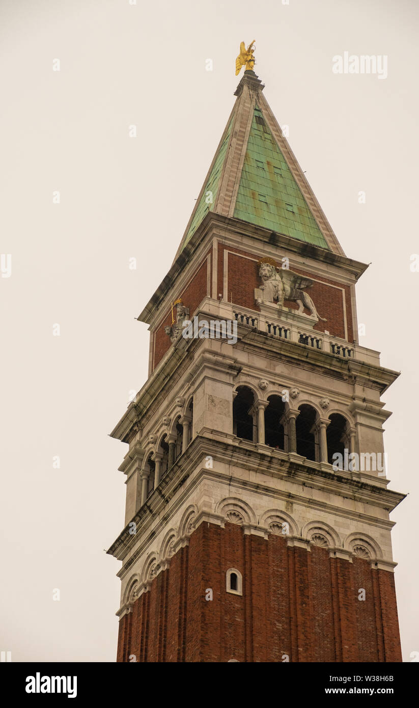 The beautiful city of Venice during a very humid and full of haze day ...