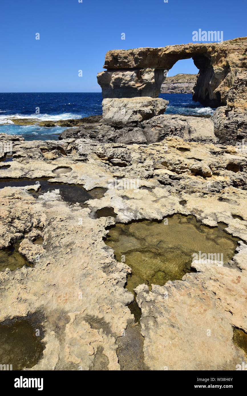 Azure Window, stone bridge, Gozo, Malta, Europe Stock Photo - Alamy