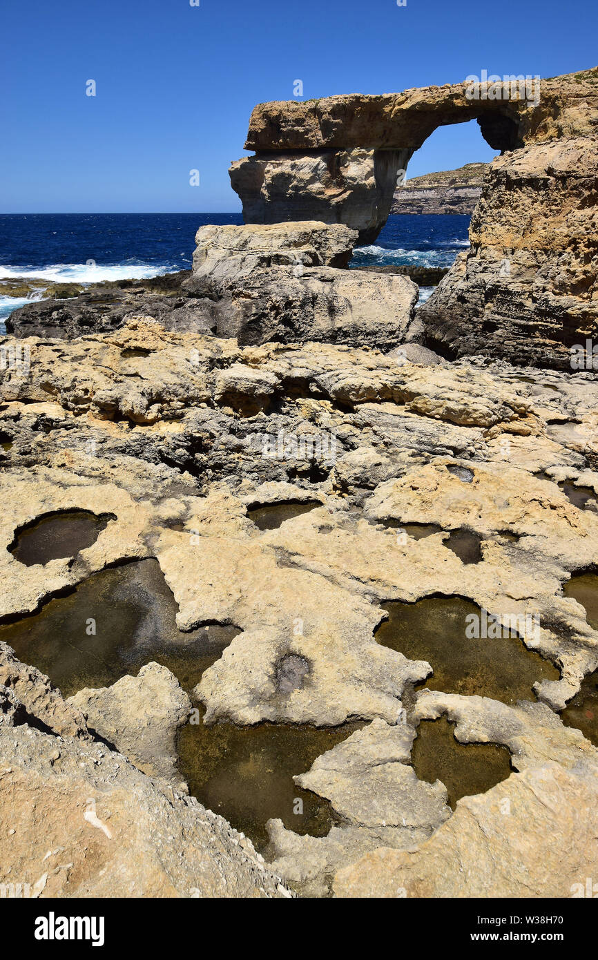 Azure Window, stone bridge, Gozo, Malta, Europe Stock Photo - Alamy