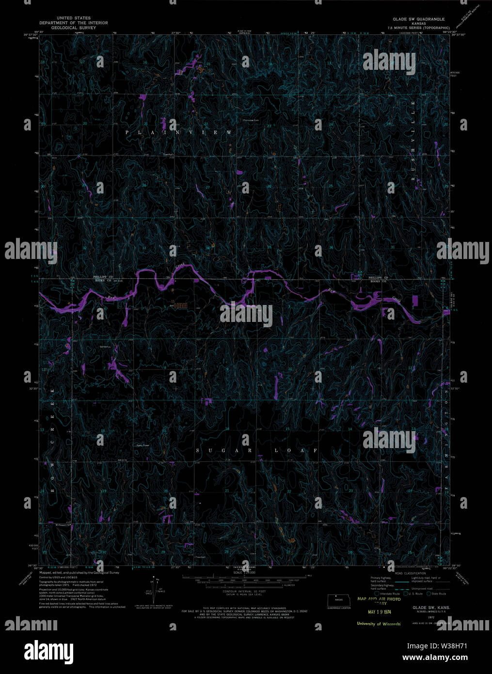 Glade kansas map hi-res stock photography and images - Alamy