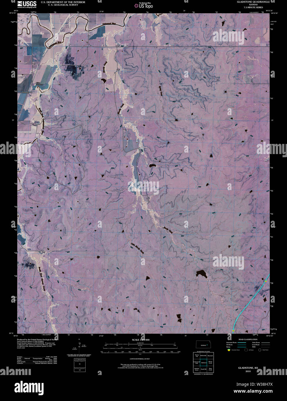 Map of gladstone kansas hi-res stock photography and images - Alamy