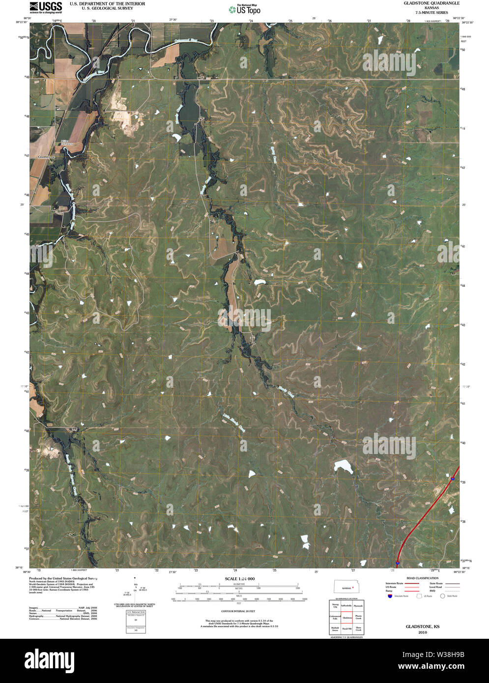 Map of gladstone kansas hi-res stock photography and images - Alamy