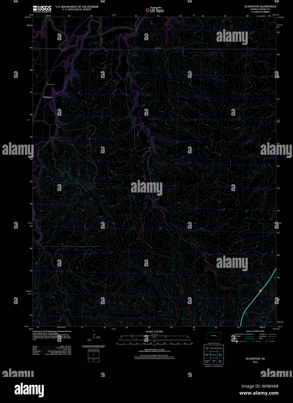 Map of gladstone kansas hi-res stock photography and images - Alamy