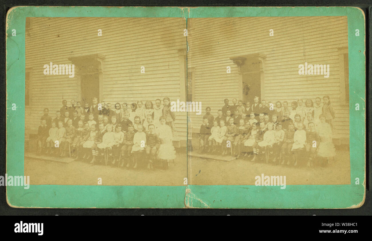View of unidentified students and teachers, by Alden, A E, 1837- 3 ...
