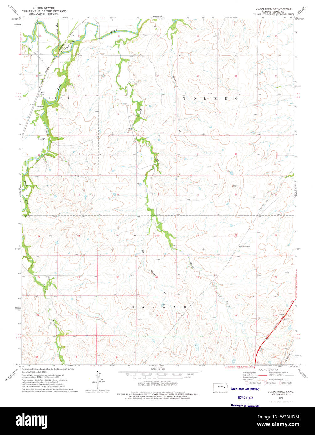 Map of gladstone kansas hi-res stock photography and images - Alamy