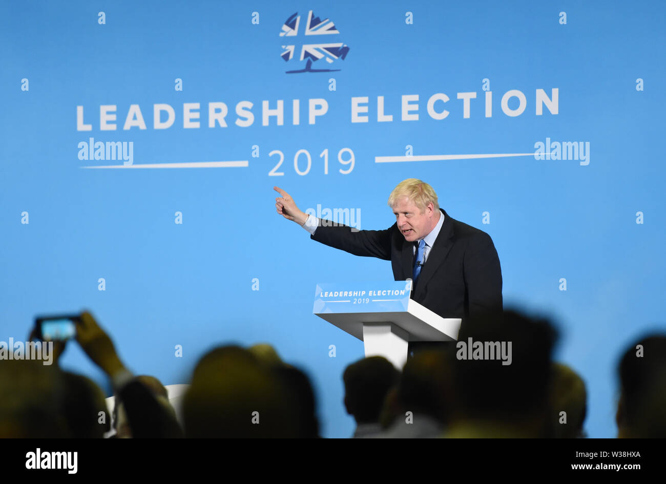 Conservative Party leadership candidate Boris Johnson during a Tory ...
