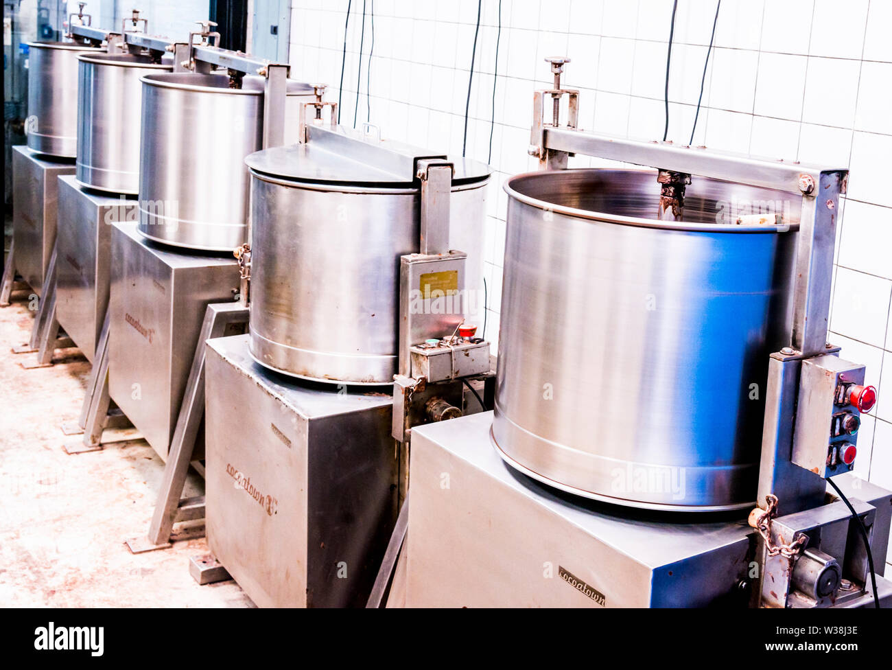 Chocolate Factory machines Stock Photo - Alamy