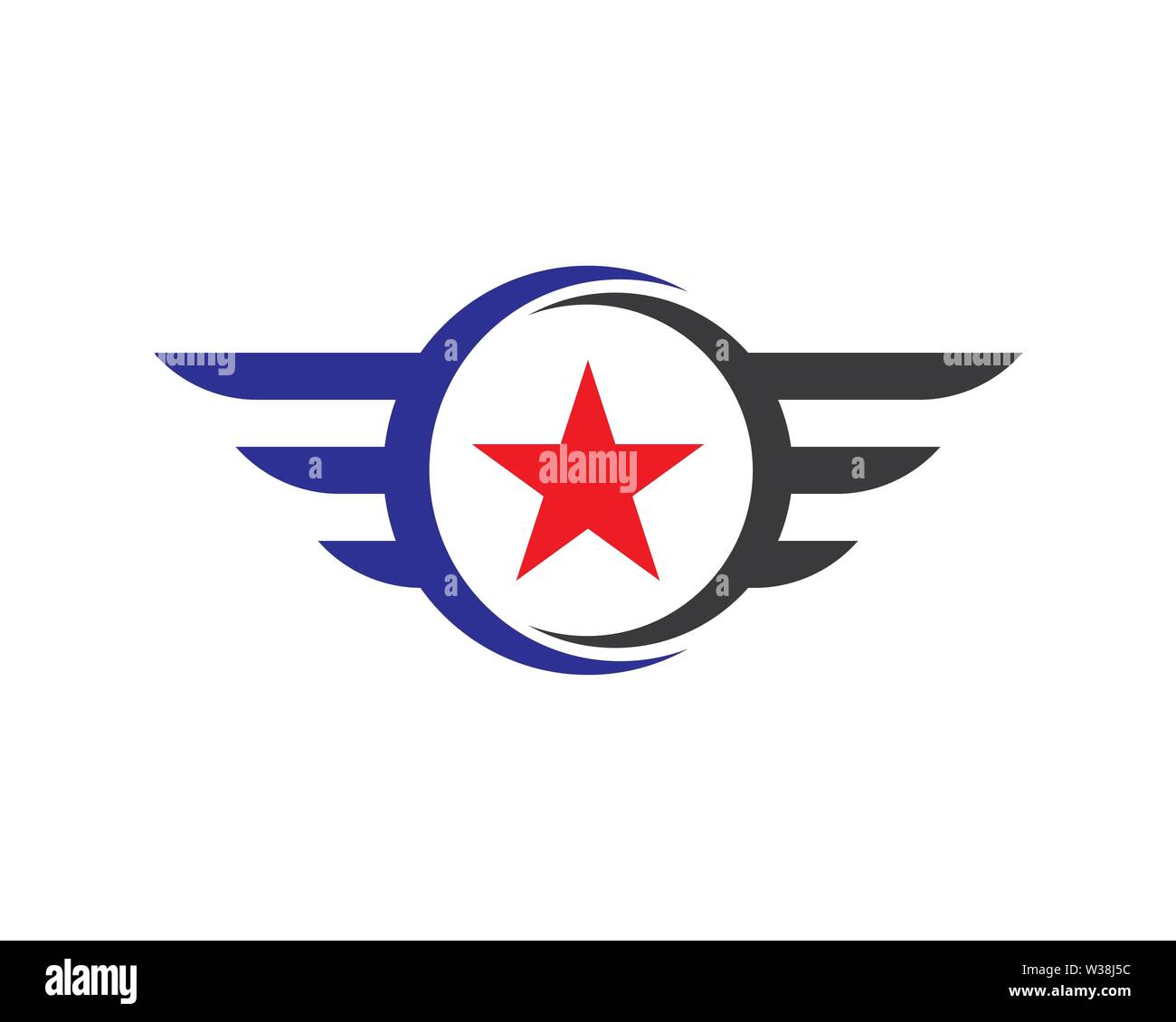 Wing logo and symbol template vector Stock Photo - Alamy