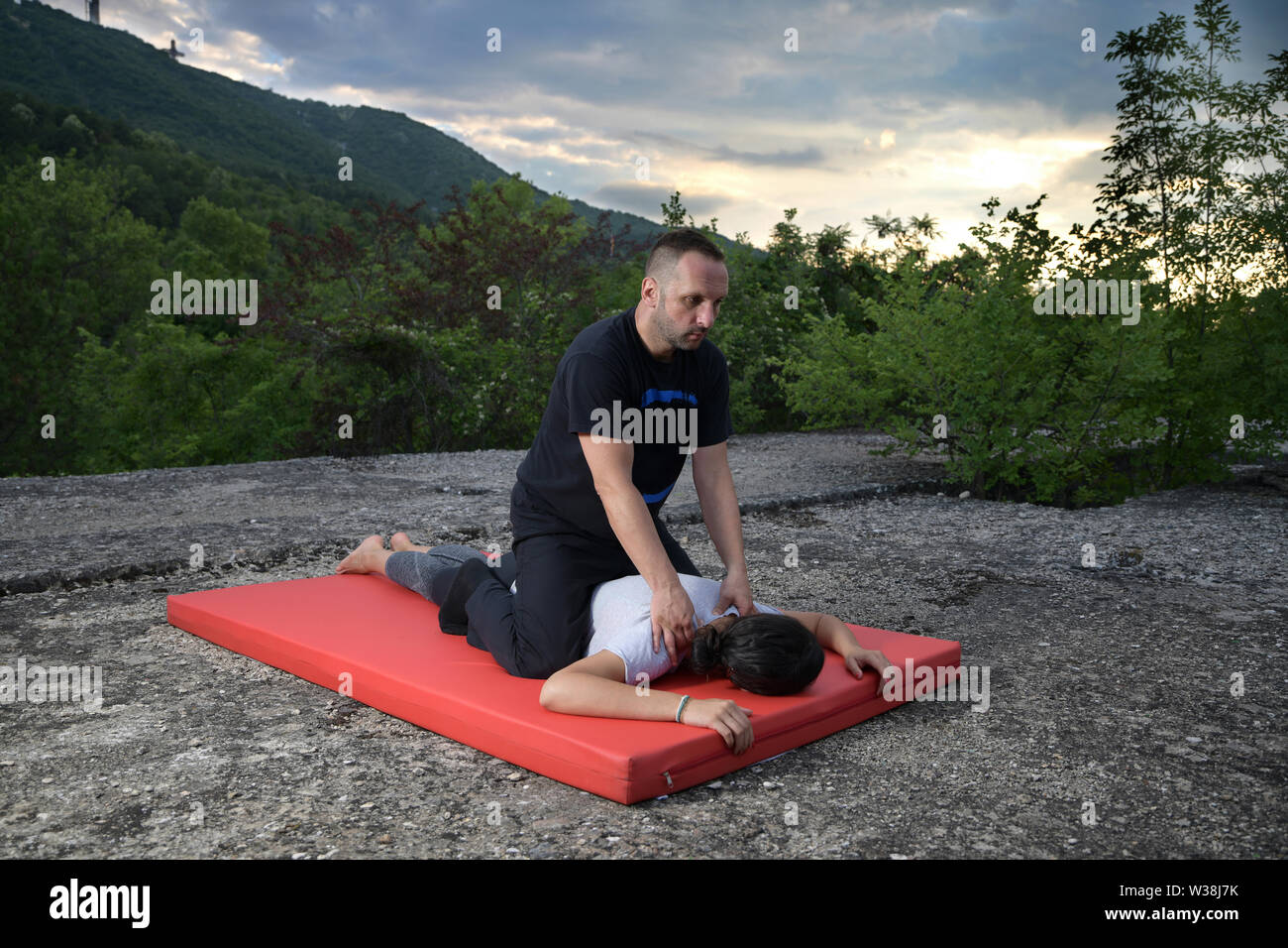 Passive stretching hi-res stock photography and images - Alamy