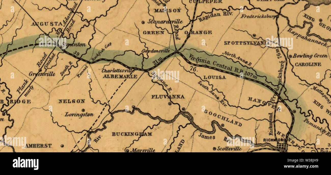 Virginia state map counties hi-res stock photography and images - Alamy