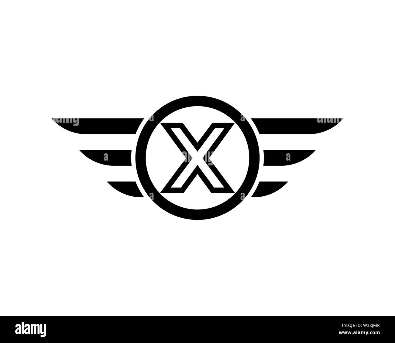 Letter icon symbol black logotype hi-res stock photography and images ...