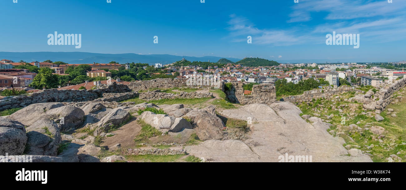 Views of the city of Plovdiv from the top of Nebet Tepe one of its ...