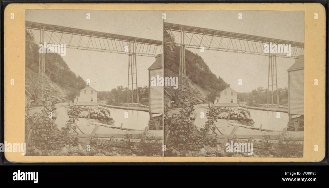 WVRR Bridge, Rosendale, looking down the Creek, by D J Auchmoody Stock ...