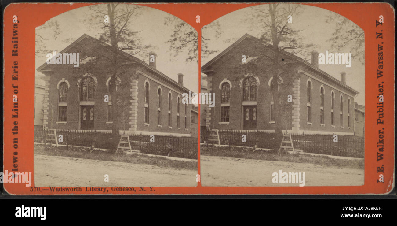 Wadsworth Library, Geneseo, NY, from Robert N Dennis collection of ...