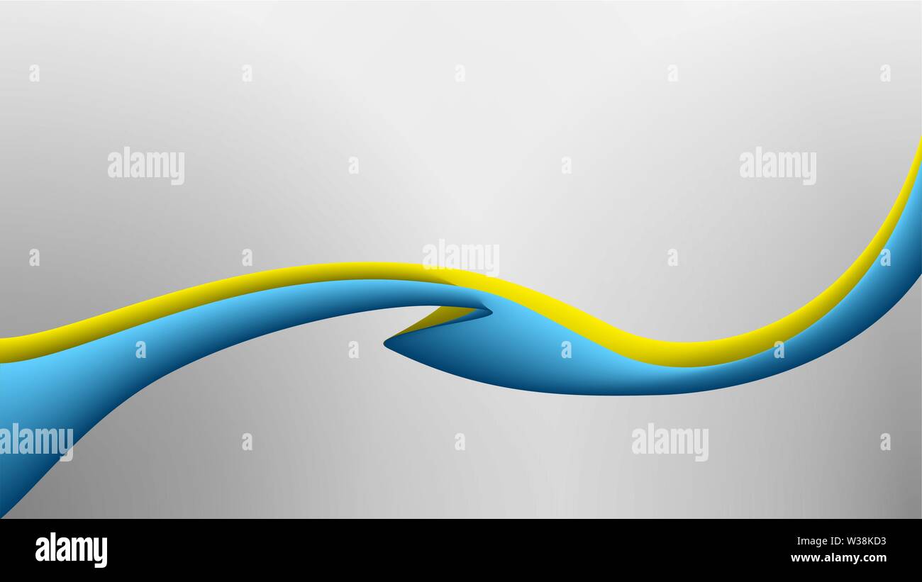 Yellow-blue wave pattern in gray background Stock Vector Image & Art ...