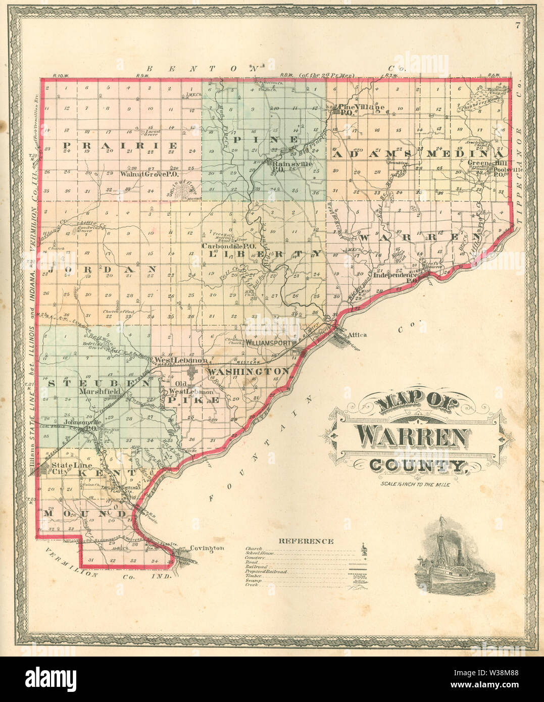 Map of warren hi-res stock photography and images - Alamy