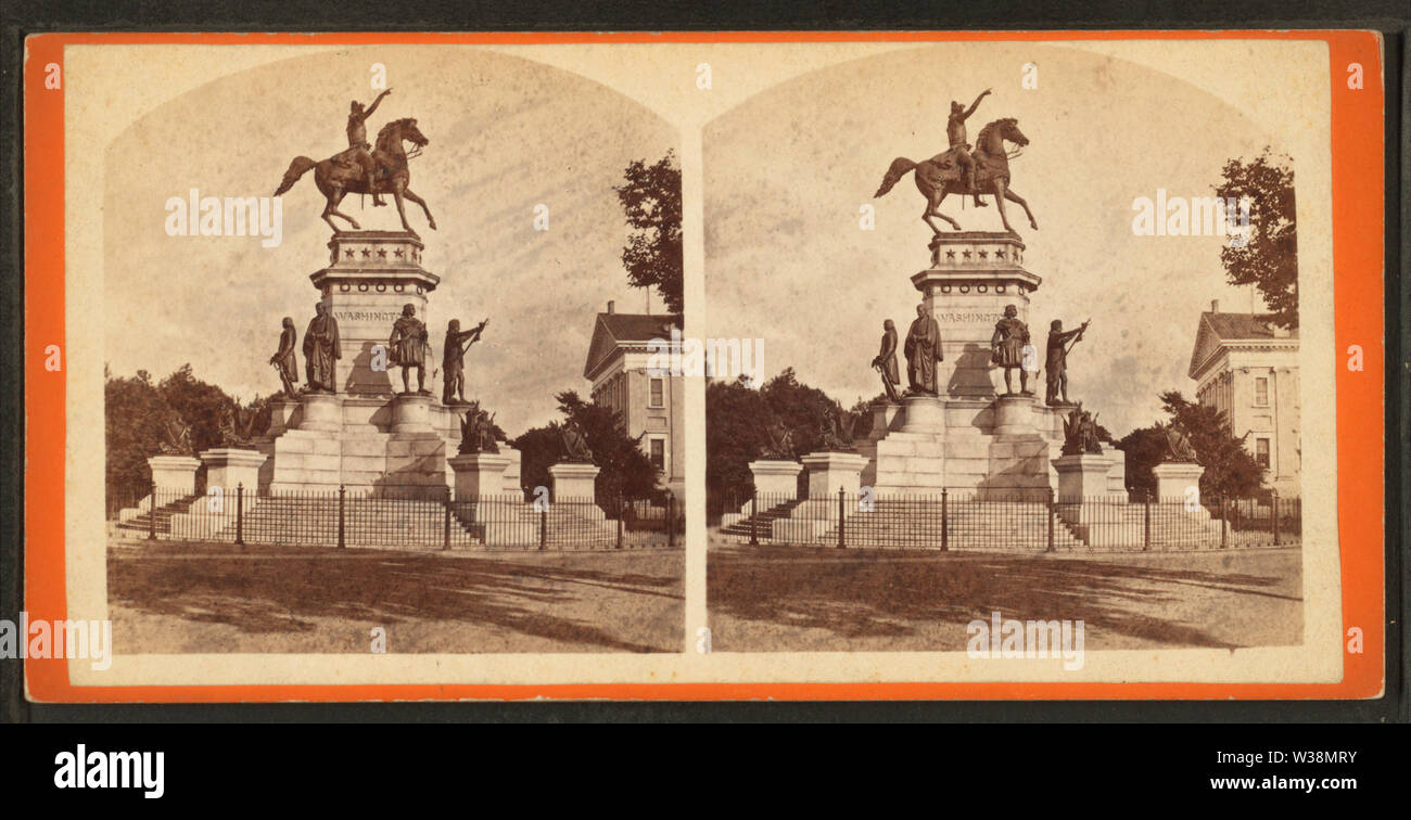 Washington monument, by Anderson, D H (David H), 1827- 3 Stock Photo ...