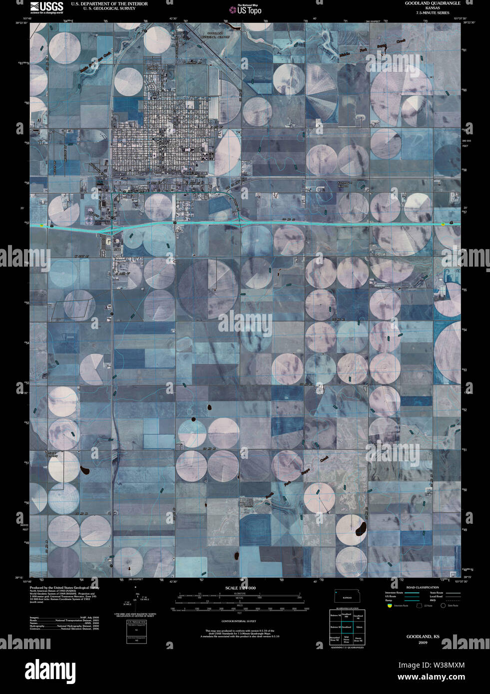 Map of goodland hi-res stock photography and images - Alamy