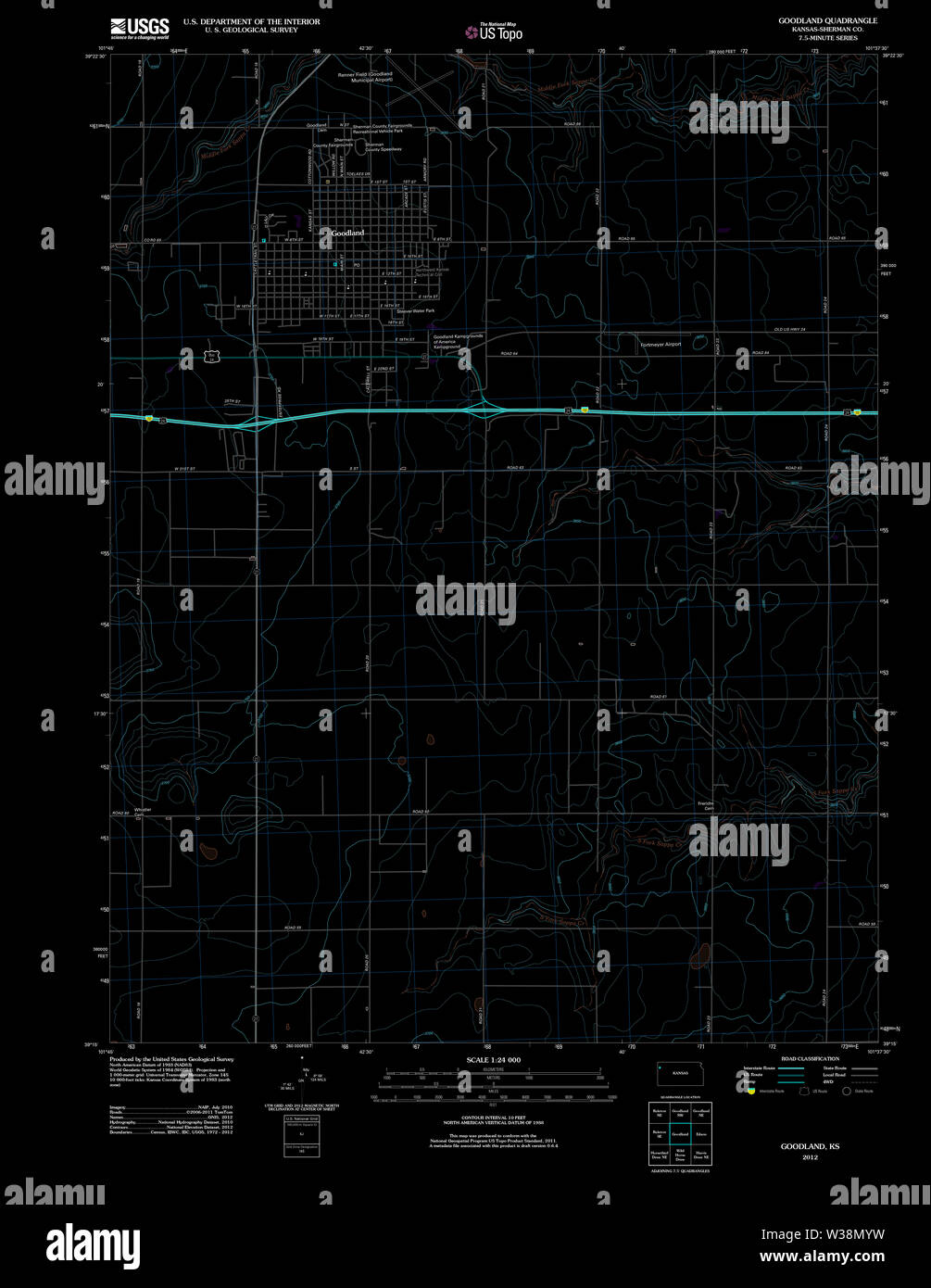 Map of goodland hi-res stock photography and images - Alamy