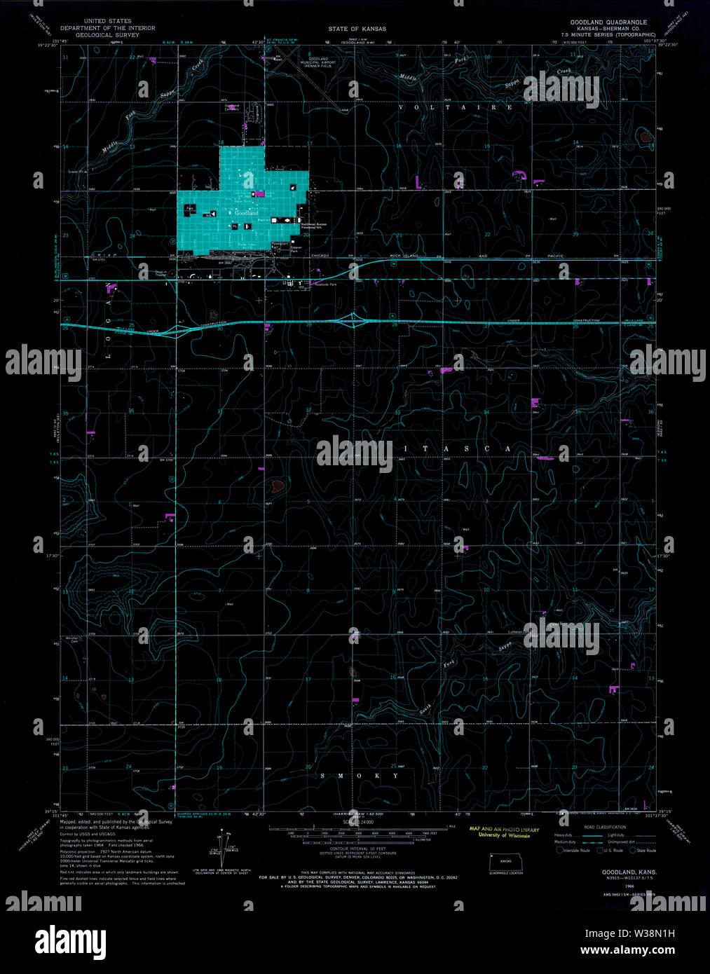 Map of goodland hi-res stock photography and images - Alamy
