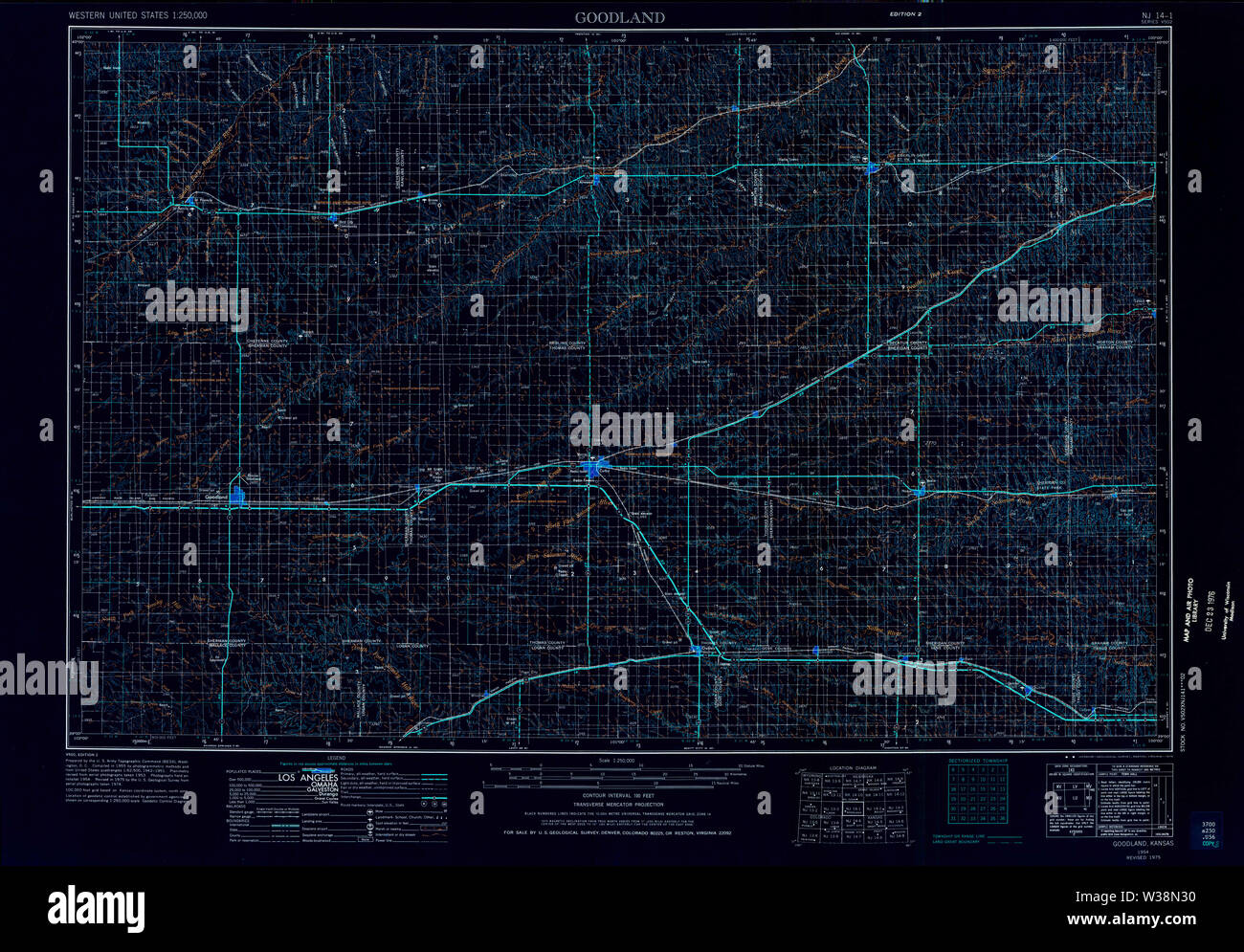 Map of goodland hi-res stock photography and images - Alamy