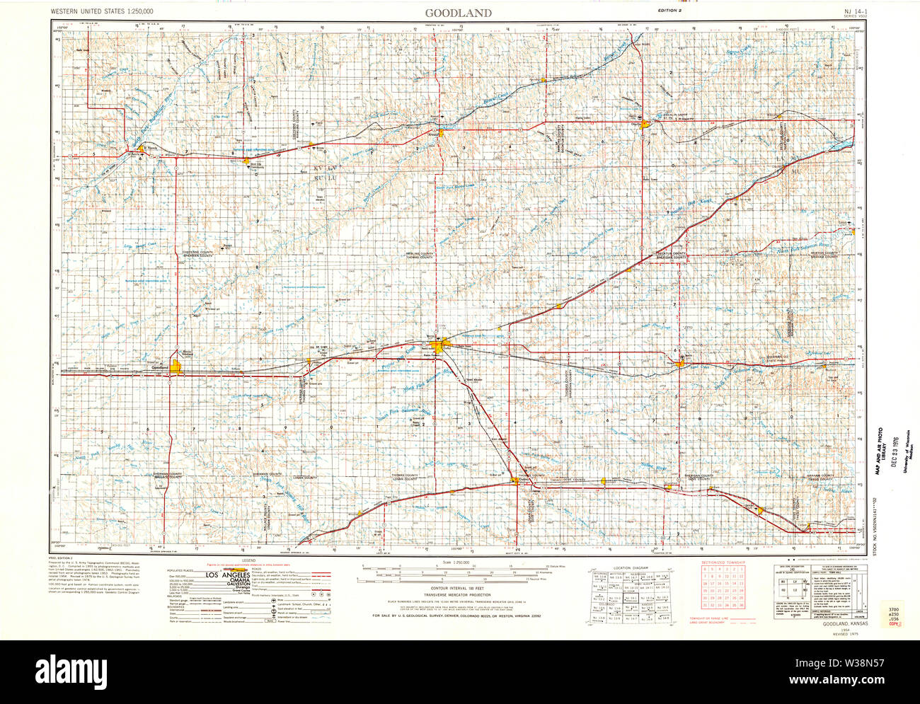 Map of goodland hi-res stock photography and images - Alamy