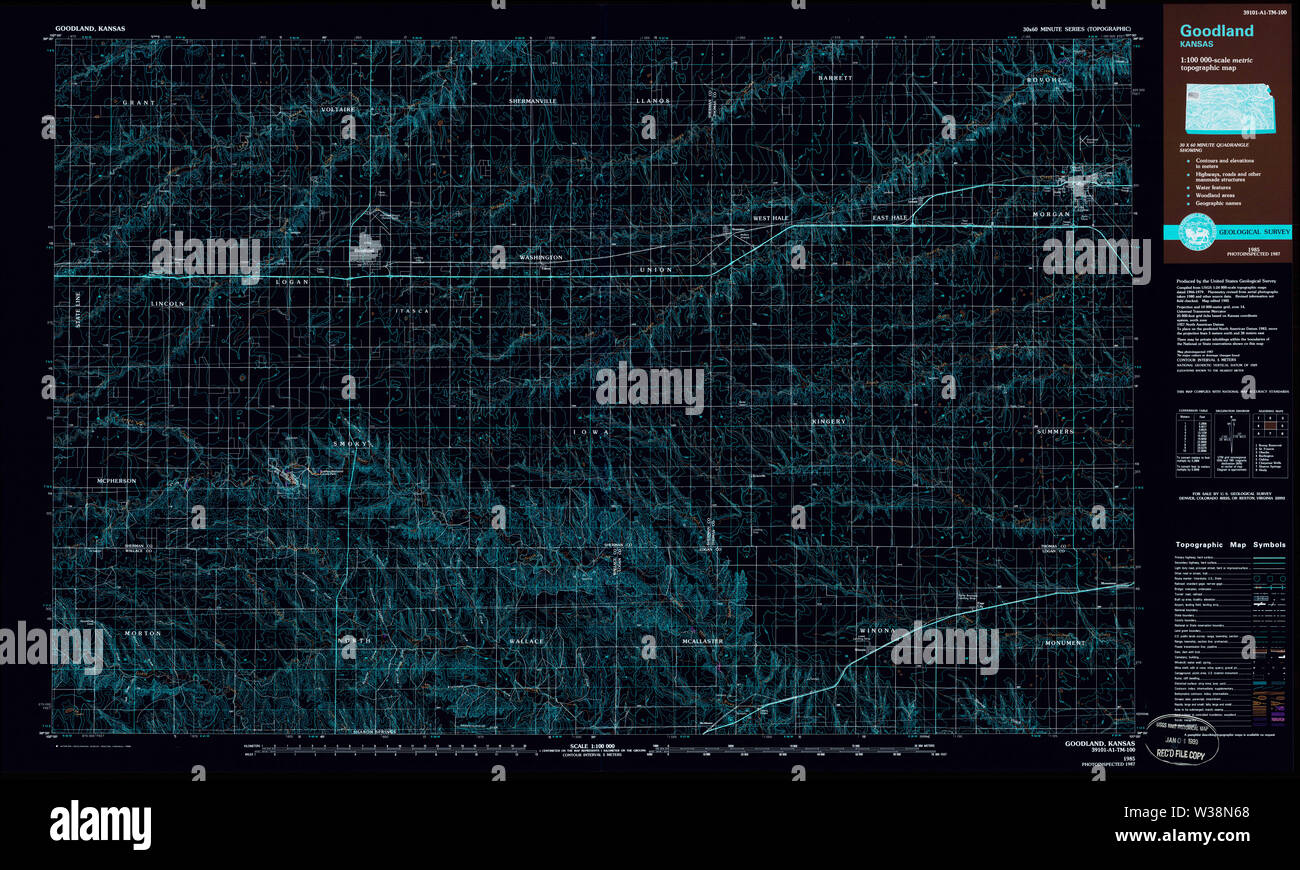 Map of goodland hi-res stock photography and images - Alamy