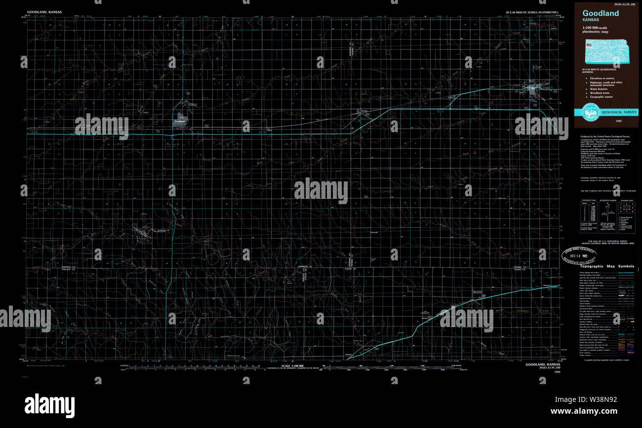 Goodland kansas map hi-res stock photography and images - Alamy