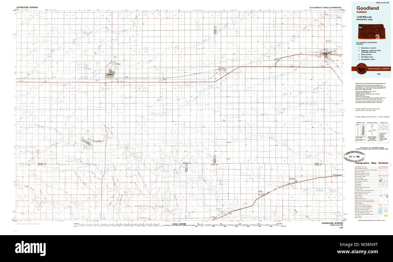 Map of goodland hi-res stock photography and images - Alamy