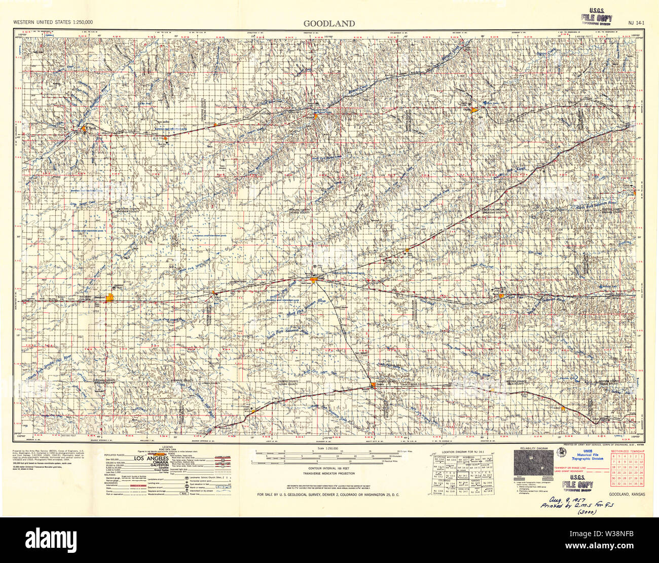 Map of goodland hi-res stock photography and images - Alamy