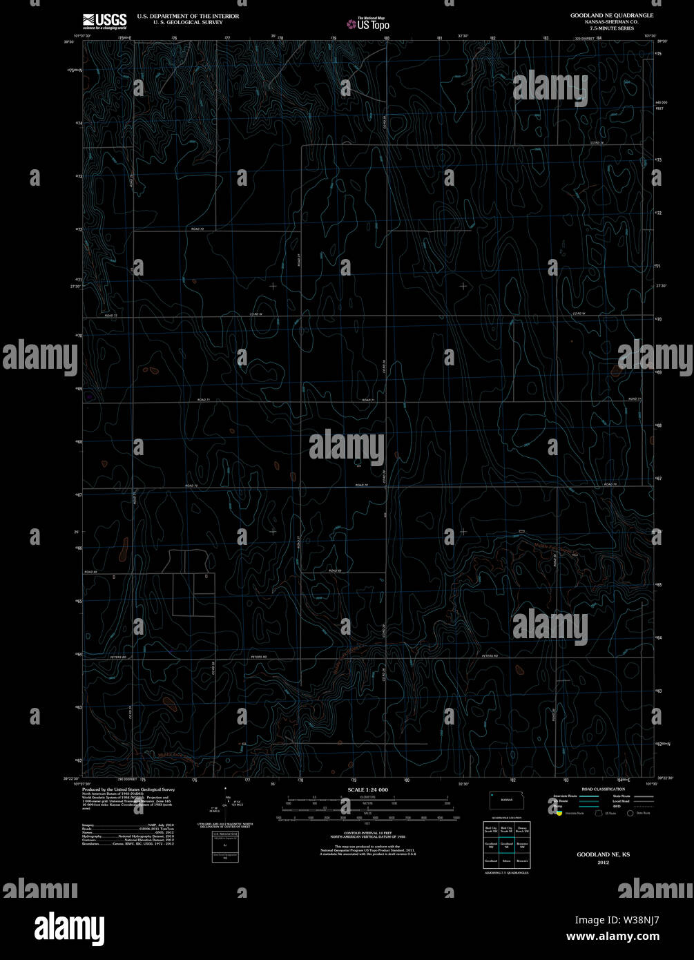 Map of goodland hi-res stock photography and images - Alamy