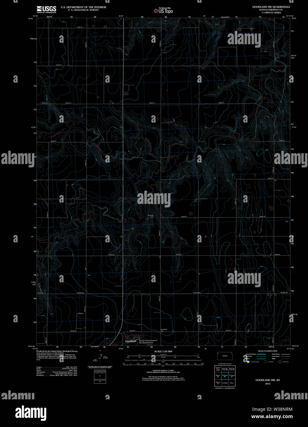 Map of goodland hi-res stock photography and images - Alamy