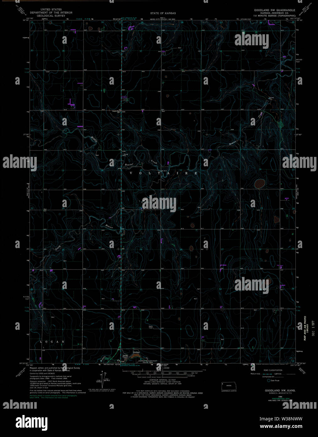 Map of goodland hi-res stock photography and images - Alamy