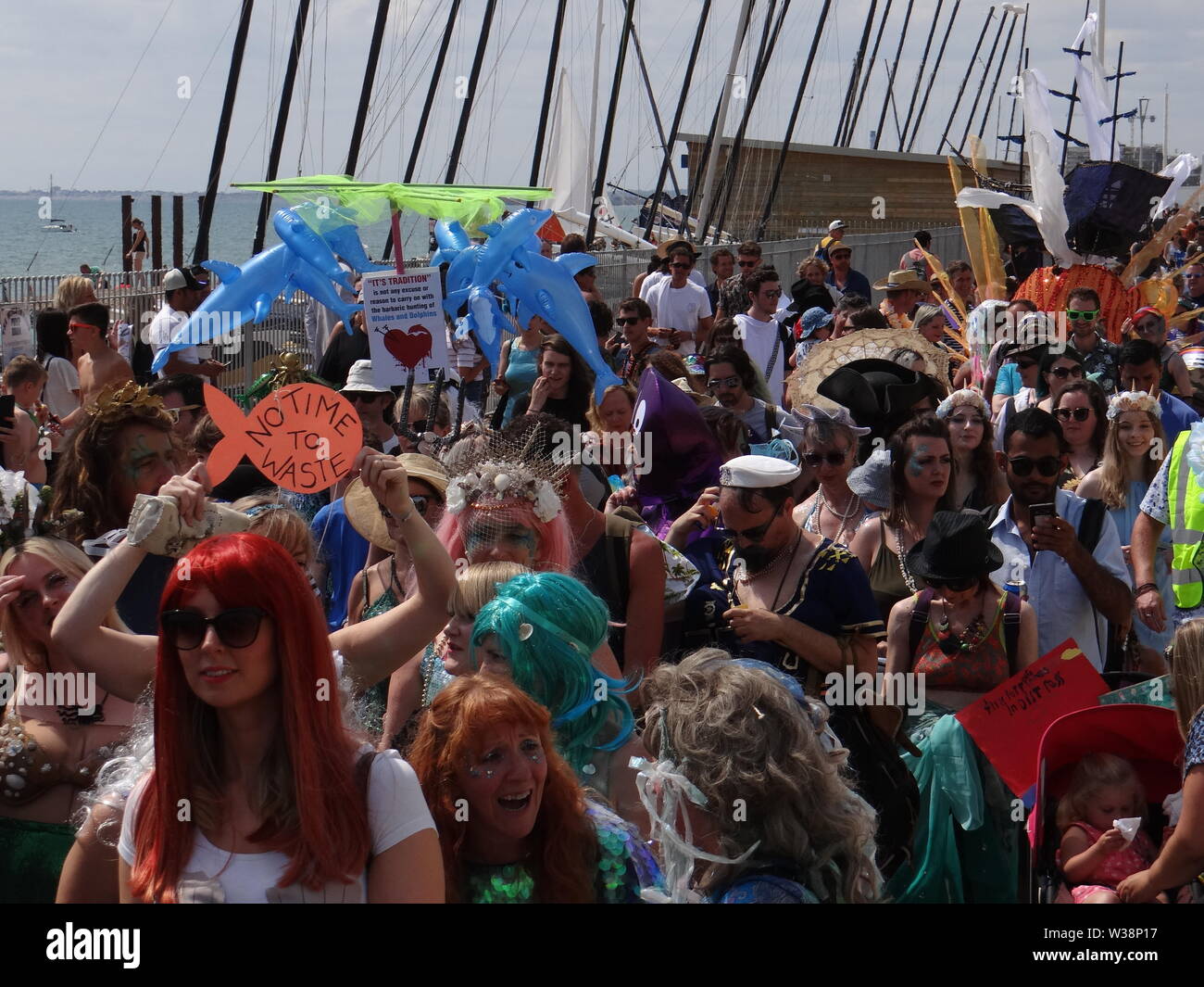 March of the Mermaids is demanding people to keep the beach clean and ...