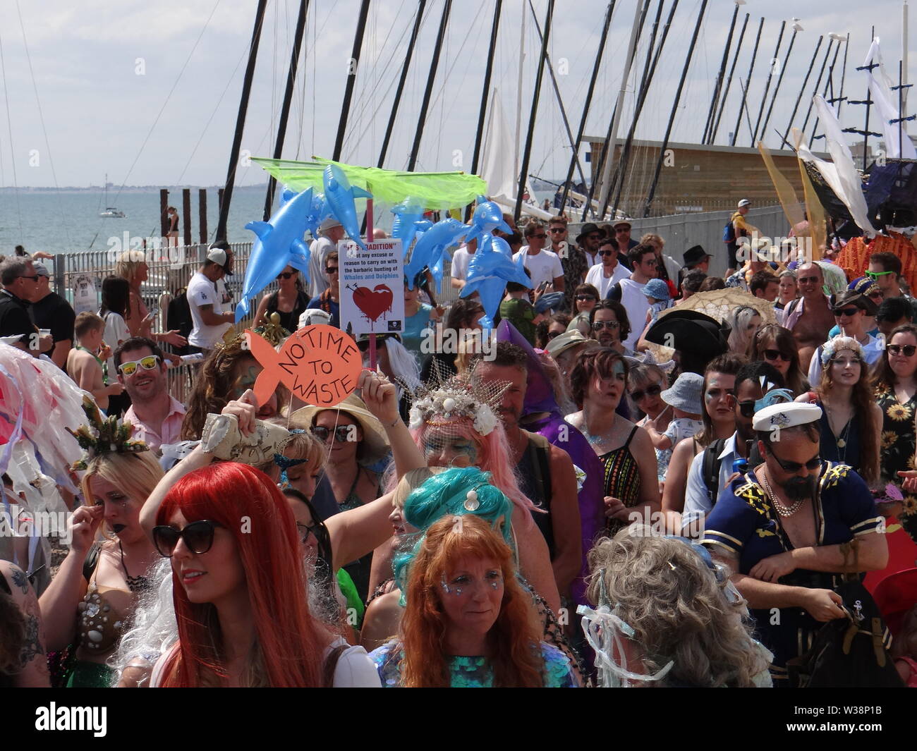 March of the Mermaids is demanding people to keep the beach clean and ...