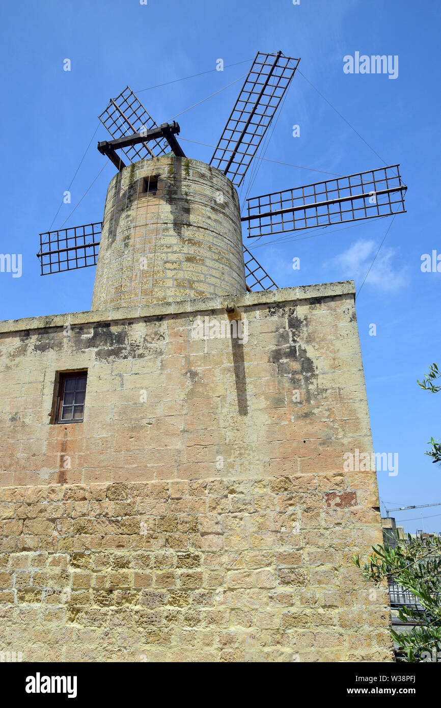 Old windmill, Żurrieq, Malta, Europe Stock Photo - Alamy