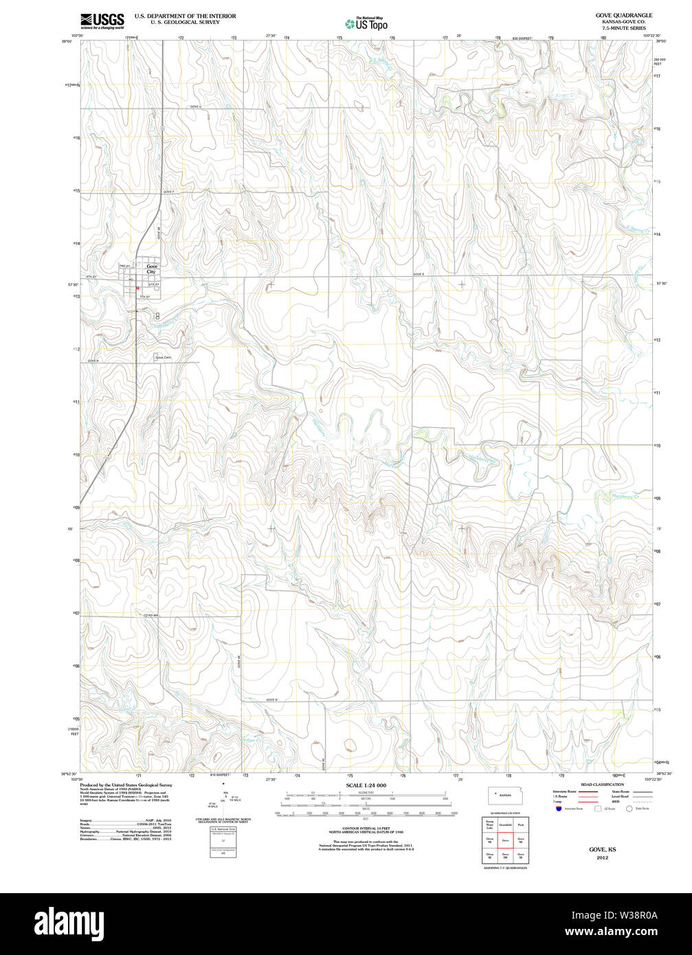 Map of gove kansas hi-res stock photography and images - Alamy