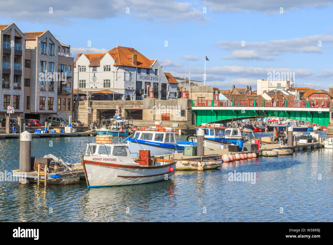 weymouth seaside town, picturesque harbour and beach front, dorset ...