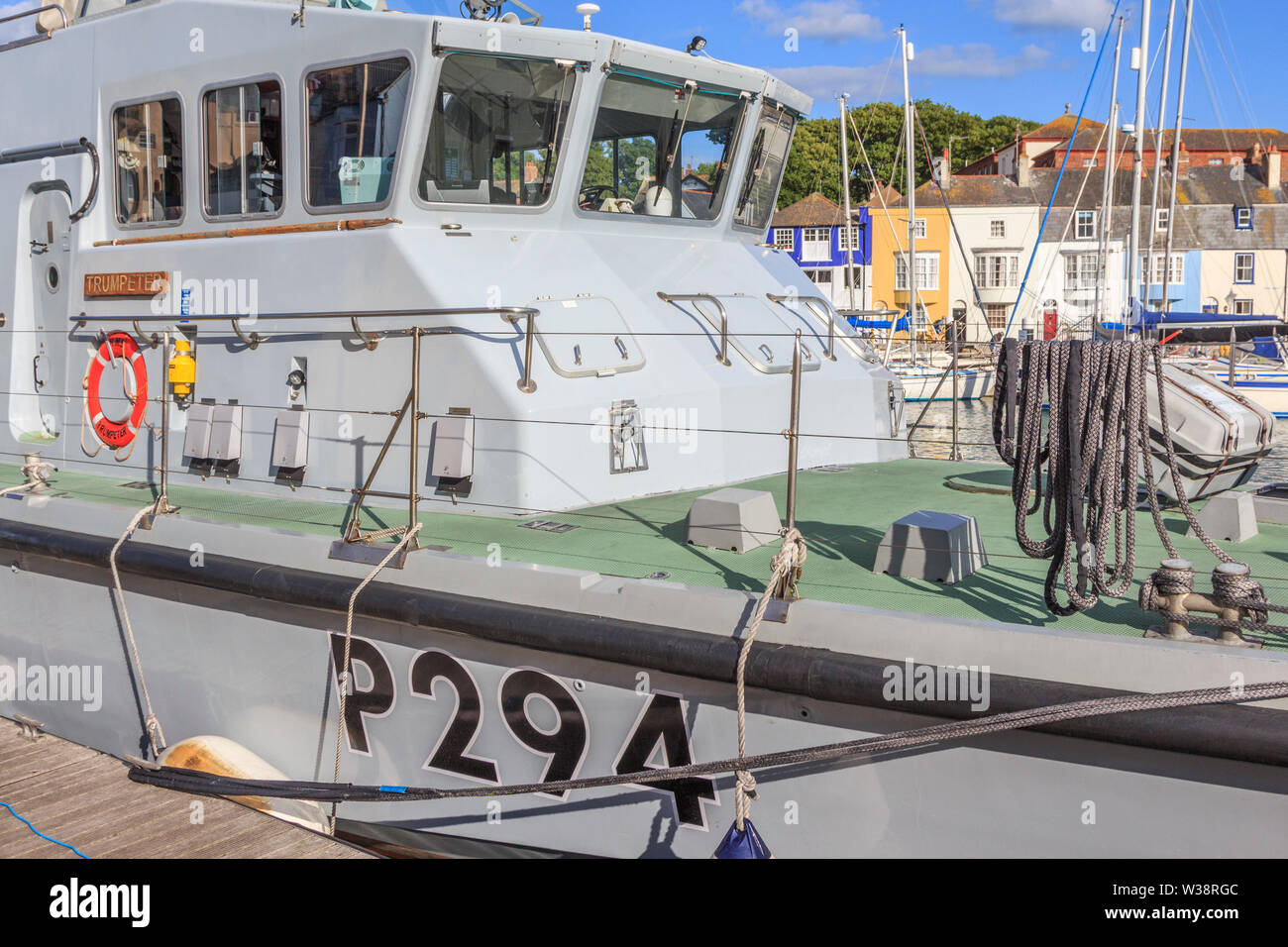 P294 TRUMPETER, weymouth seaside town, picturesque harbour and beach ...
