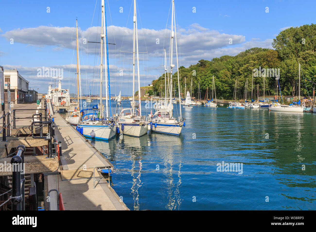 weymouth seaside town, picturesque harbour and beach front, dorset ...