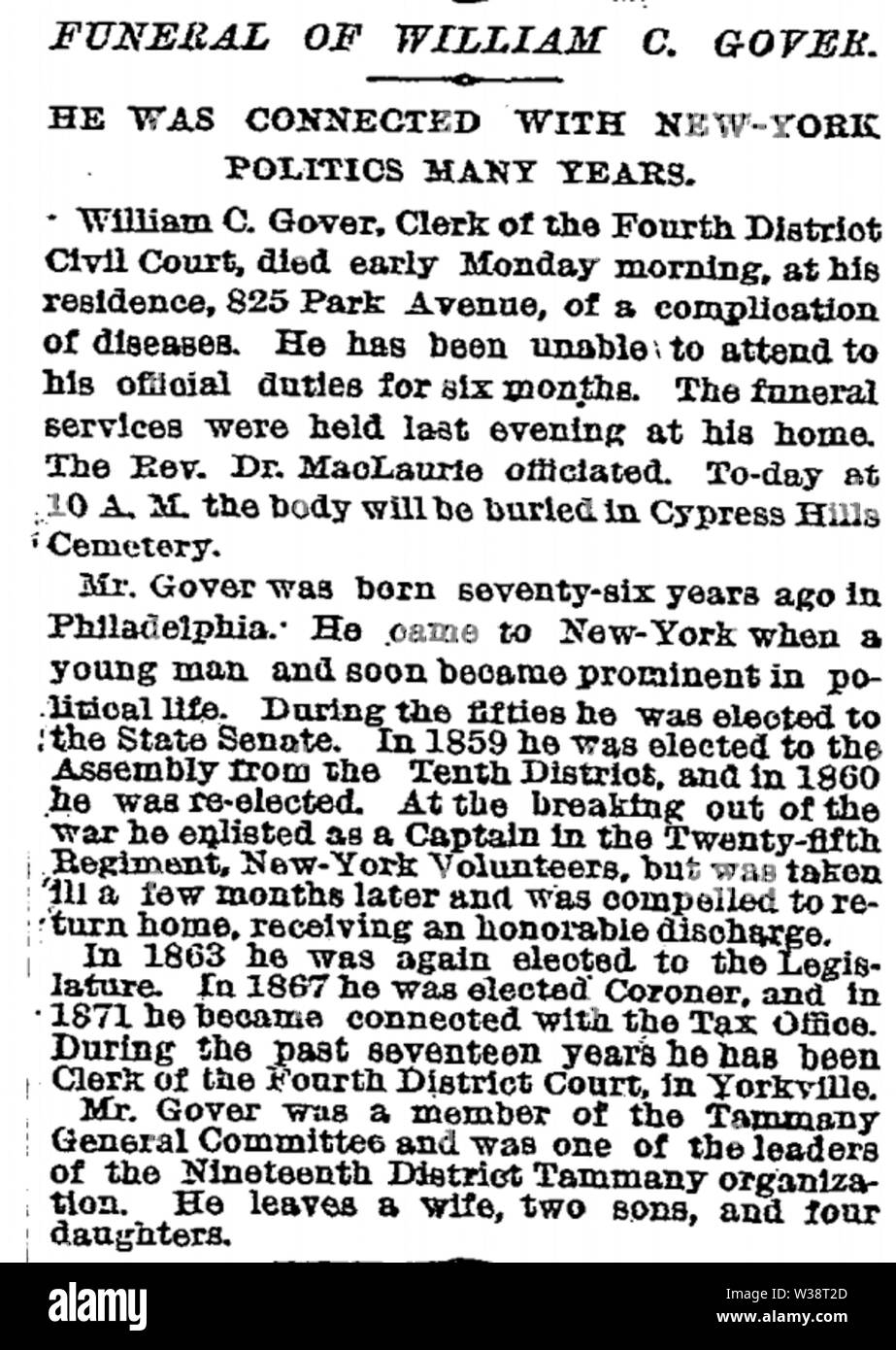 Funeral mourning death newspaper hi-res stock photography and images ...