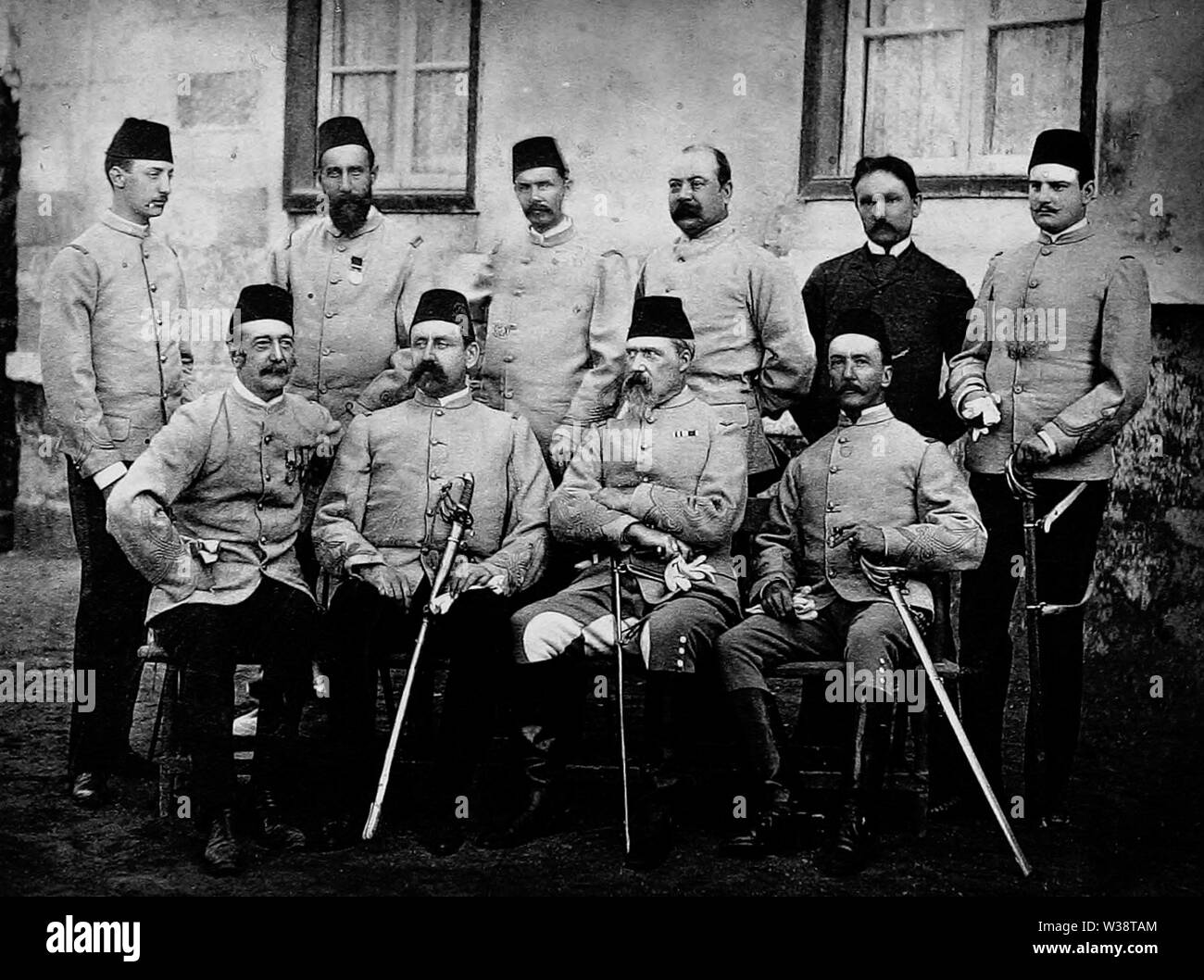 William Hicks Pasha and his staff (1883 Stock Photo - Alamy